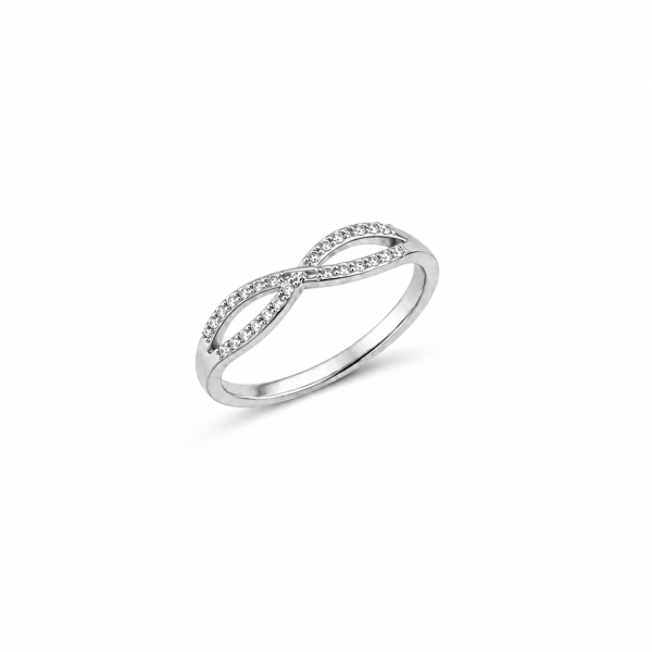 Infinity Spark American Diamond Ring – ZILVARA